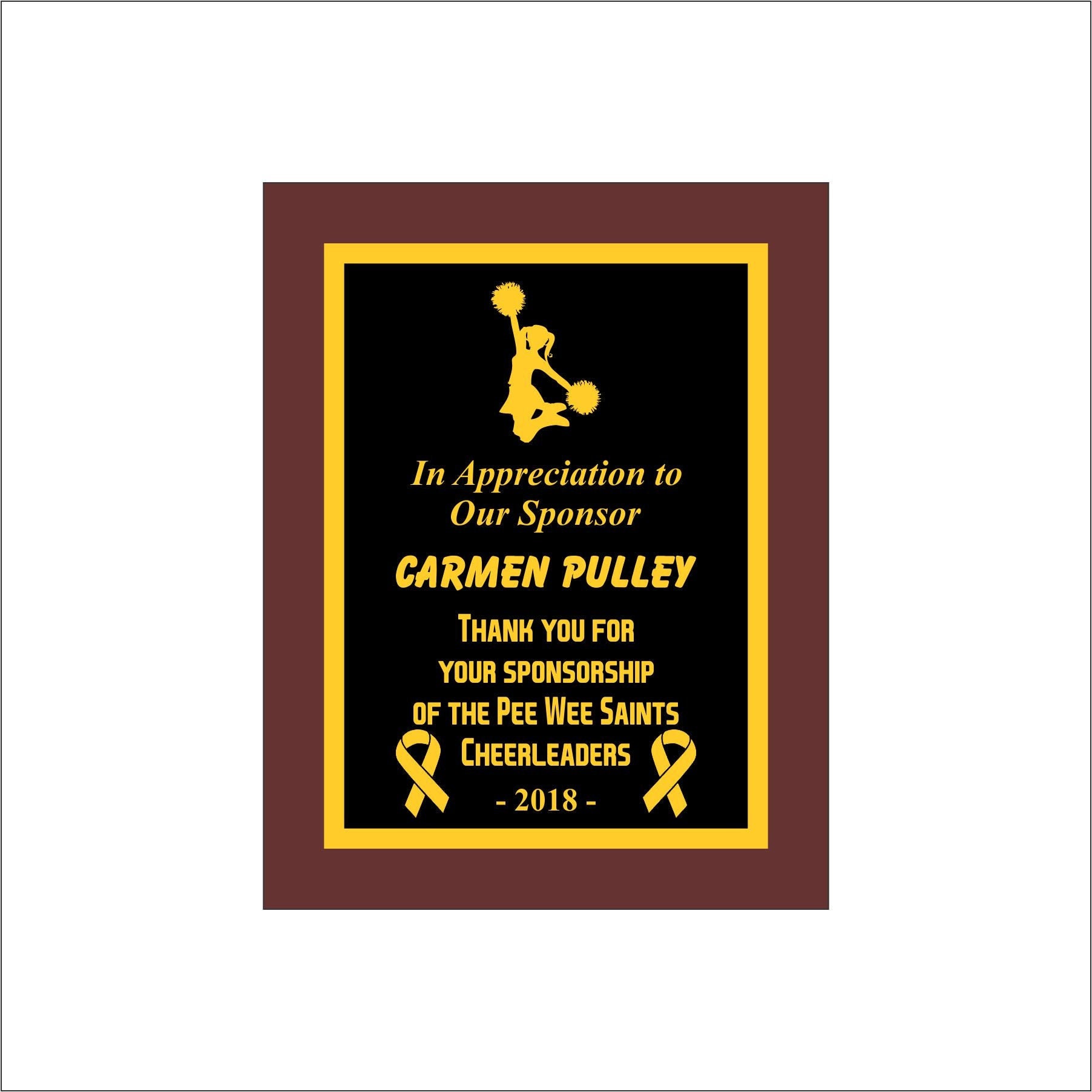 7x9 Personal achievement plaque, business success plaque, outstanding ...