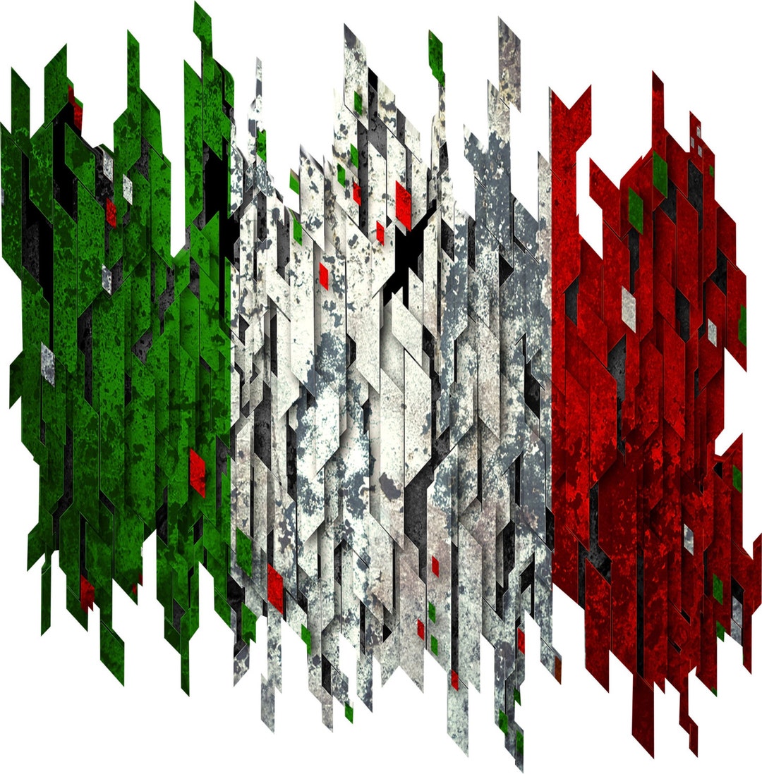 Distressed Italian Flag Decal, Full Color Italian Flag Decal, Italy ...
