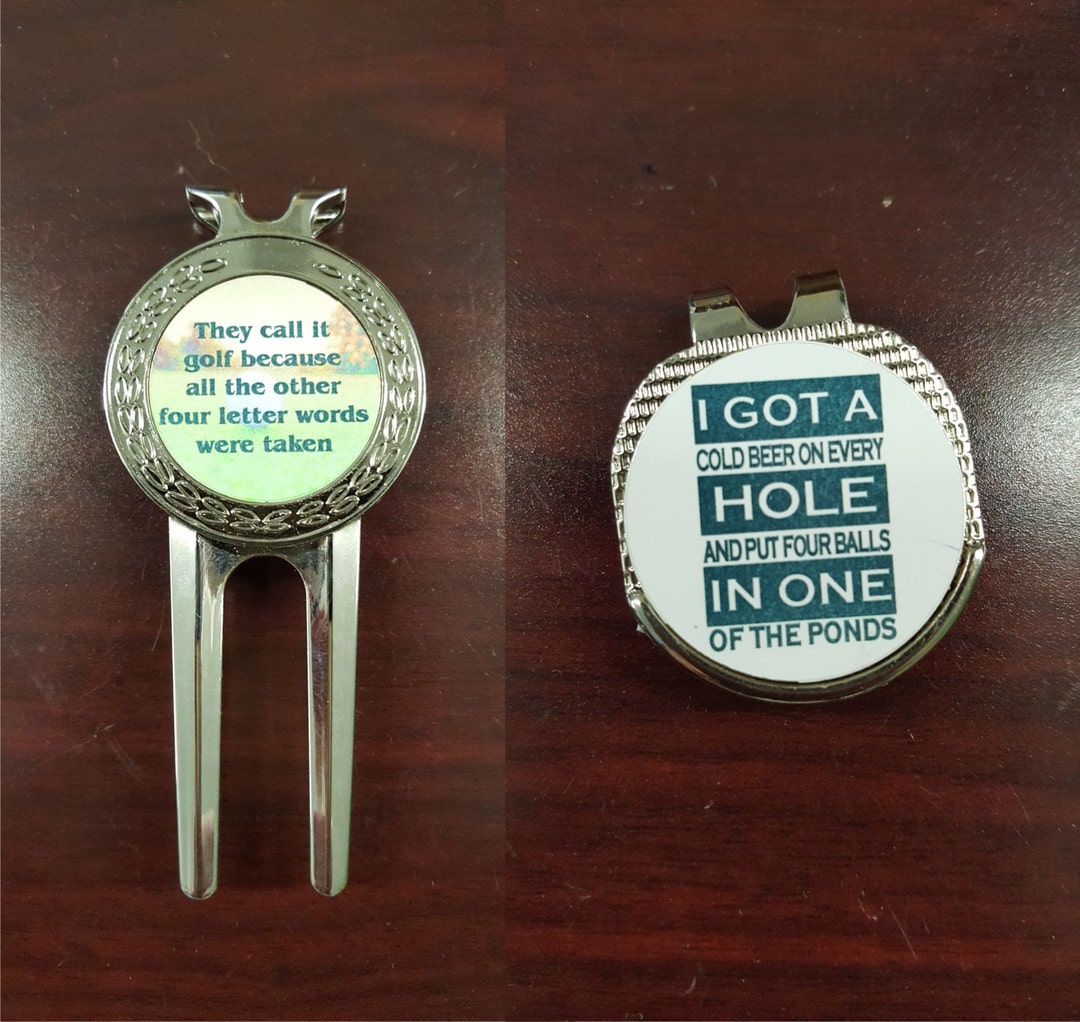 Divot Repair and Hat Clip Set, Personalized Divot Repair Tool ...