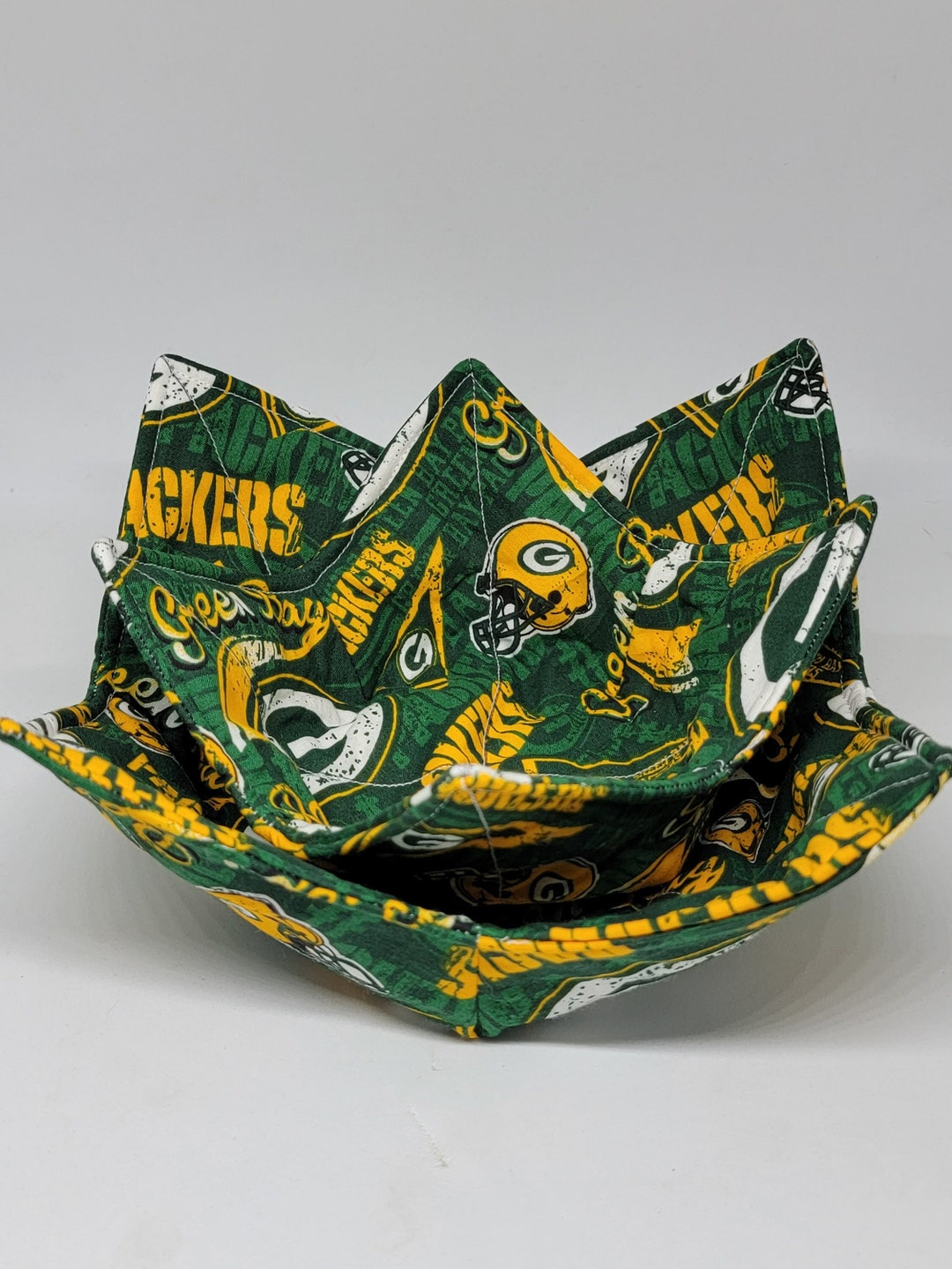 Microwavable Bowl Cozy, Green Bay Packer Fabric Bowl Holder, Hot Bowl ...