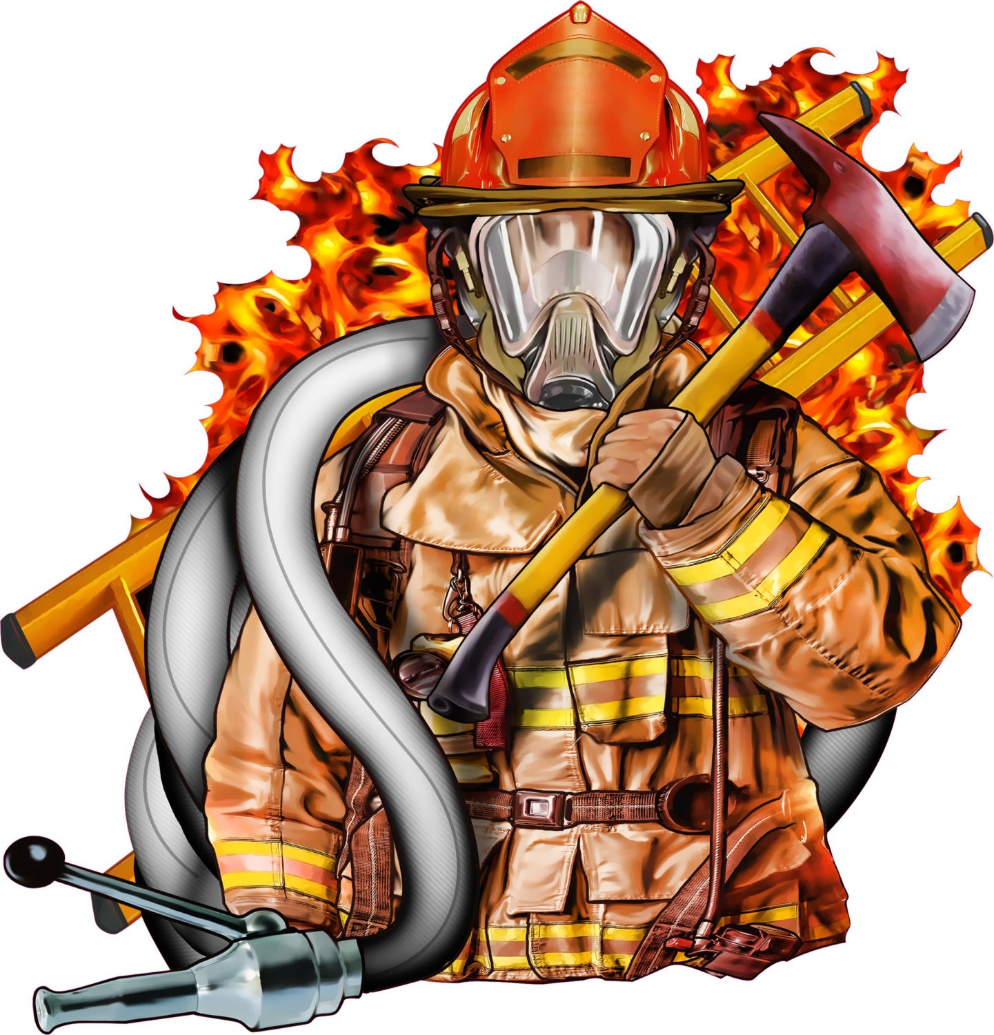 Fire Department Decal, Full Color Fire Department Support Decal, FD ...
