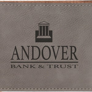 Laserable Leatherette Bifold Wallet, Custom Engraved Wallet ...