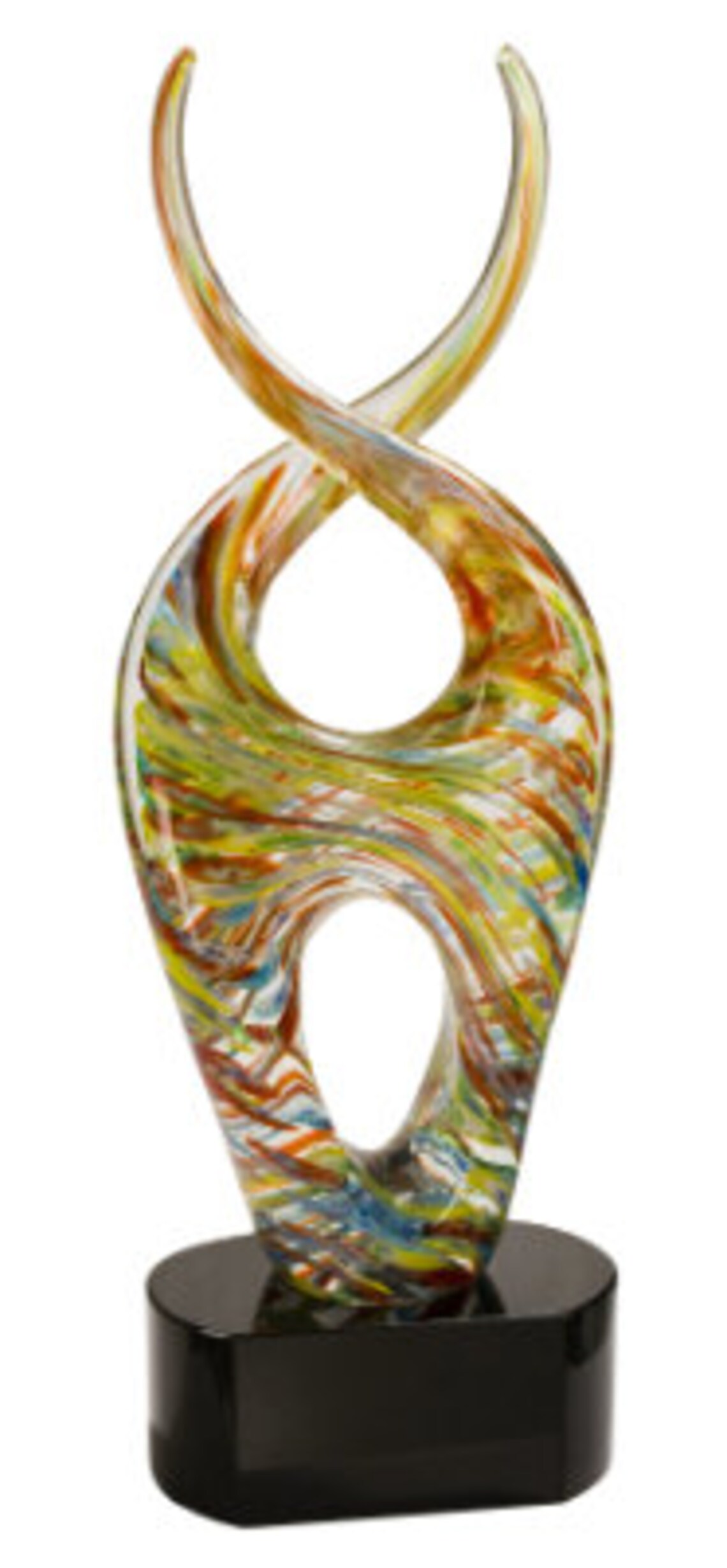 Twist Art Glass Sculpture Hand Blown Glass Blown Glass - Etsy