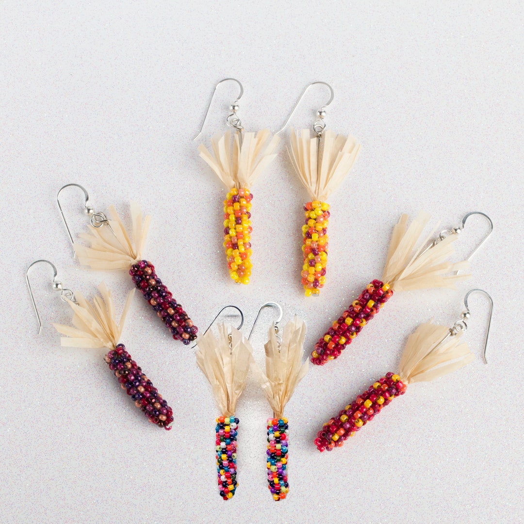 Indian Corn Earrings - FOUR Colors to Choose From! - Etsy