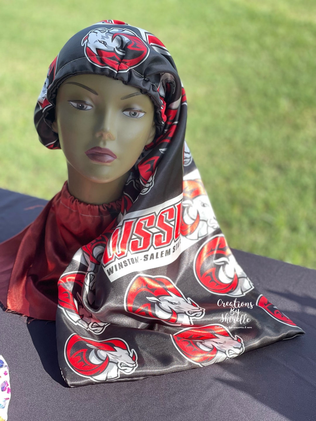 Winston Salem State University Reversible Satin BRAID Bonnet | Braid ...