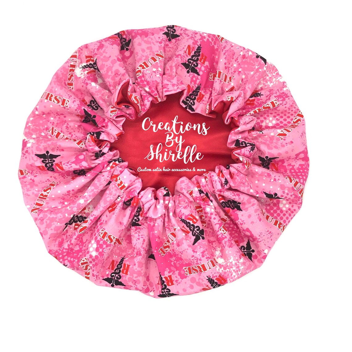 Nurse Satin Bonnet Nurse Heartbeat Nursing EKG Heart - Etsy