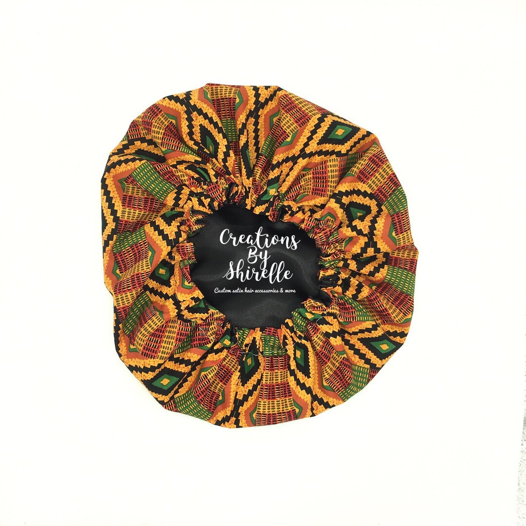 African Print Satin Bonnet | Ghana | Ankara | Available in Adults and ...