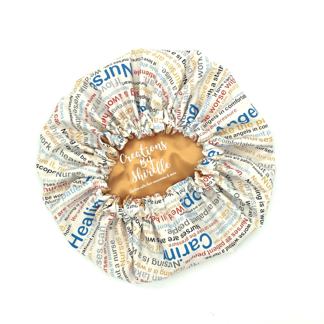 Nurse Satin Bonnet | Nurse | Nursing | Nurse Words | Satin Sleep Cap ...