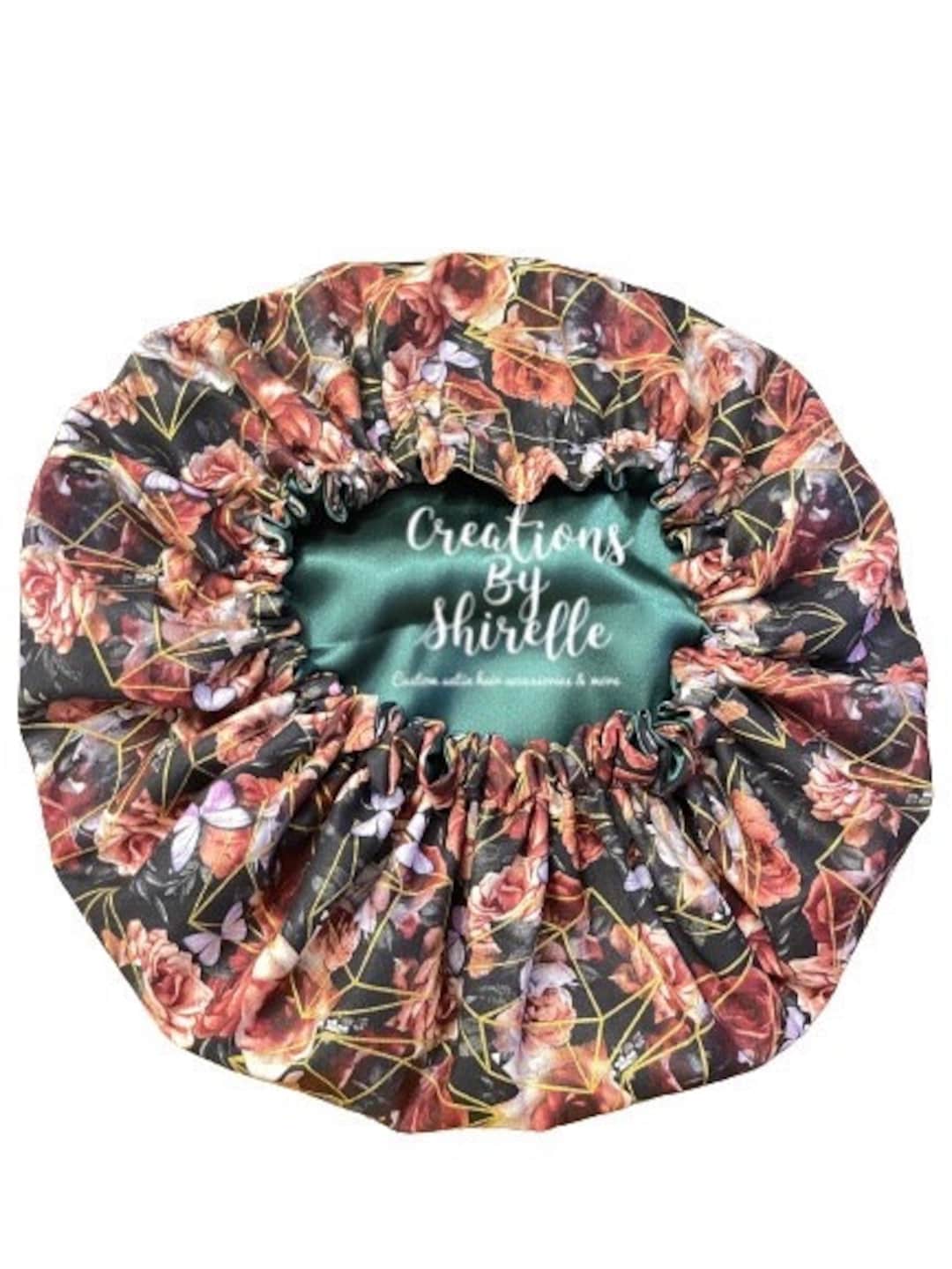 Floral Gold Line Satin Bonnet Flowers Available in Adults - Etsy