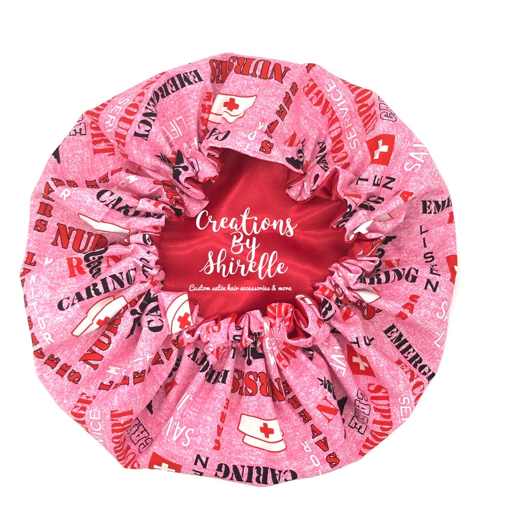 Nurse Satin Bonnet Nurse Heartbeat Nursing EKG Heart - Etsy