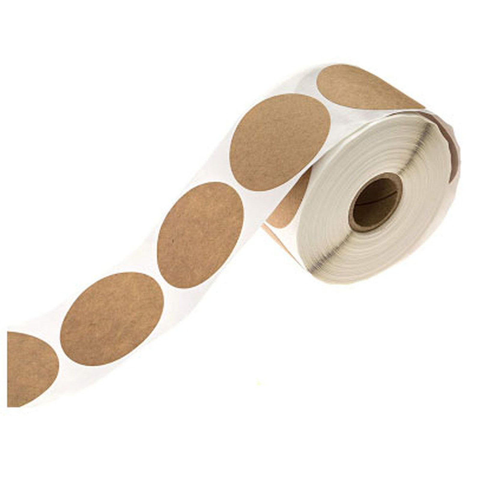 500 Pcs Plain Brown Kraft Labels Round Roll Stickers Business | Etsy