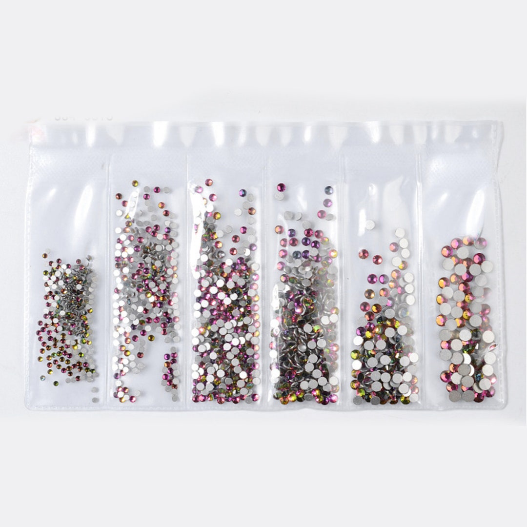 Volcano Purple Rhinestones Flat Back Artificial Gems Round Glass 6 ...