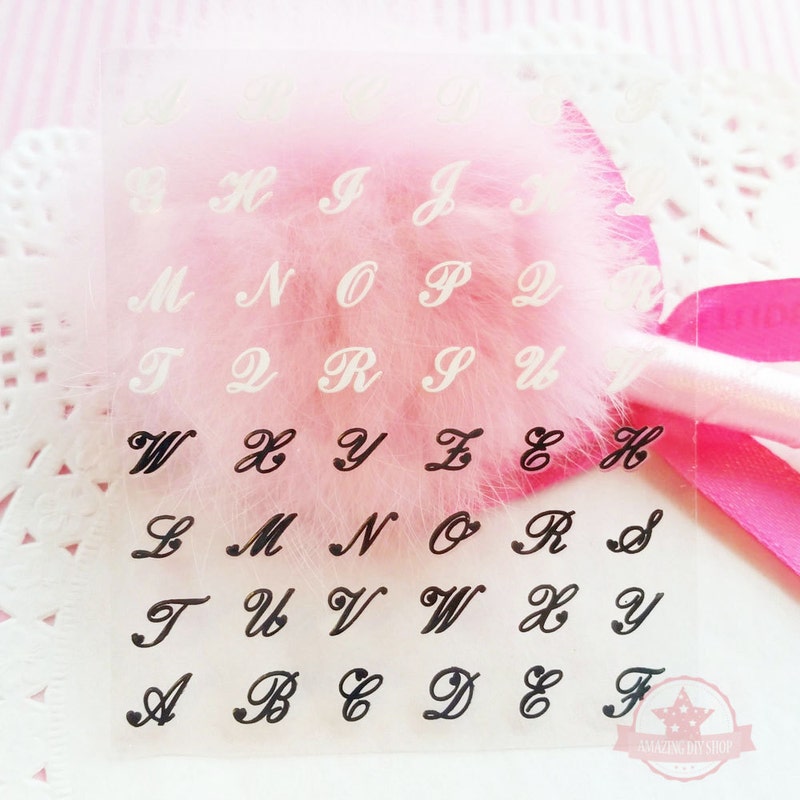 Letter Nail Decals - Etsy