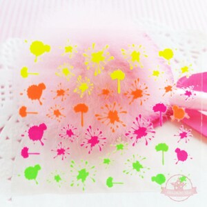 Firework Graffiti Doodle Pattern Self Adhesive Colorful Nail Art ...