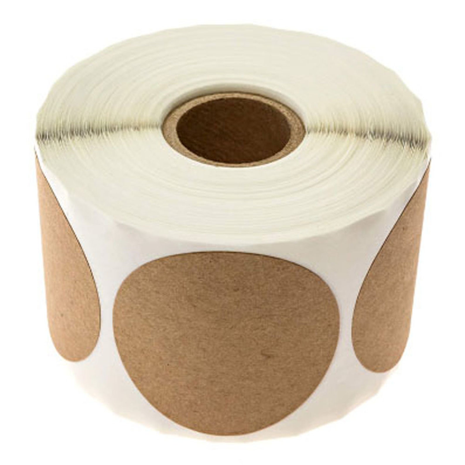 500 Pcs Plain Brown Kraft Labels Round Roll Stickers Business | Etsy