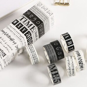 10 Rolls "wording Pattern" Washi Tape Masking Decorative Adhesive DIY ...