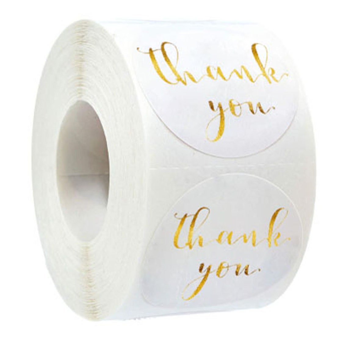 500 Pcs thank You Labels Round Roll Stickers White - Etsy