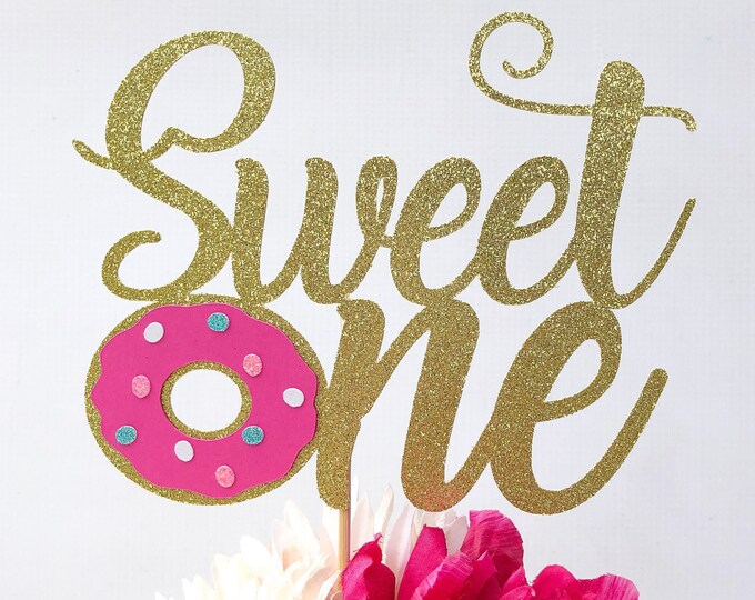 Four Ever Sweet Cake Topper, Donut Cake Topper, Donut Party Supplies ...