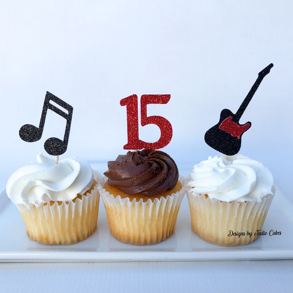 Rock Music Cake Toppers - Etsy