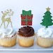 Merry Christmas Cake Topper Christmas Cupcake Toppers Holiday Cake ...