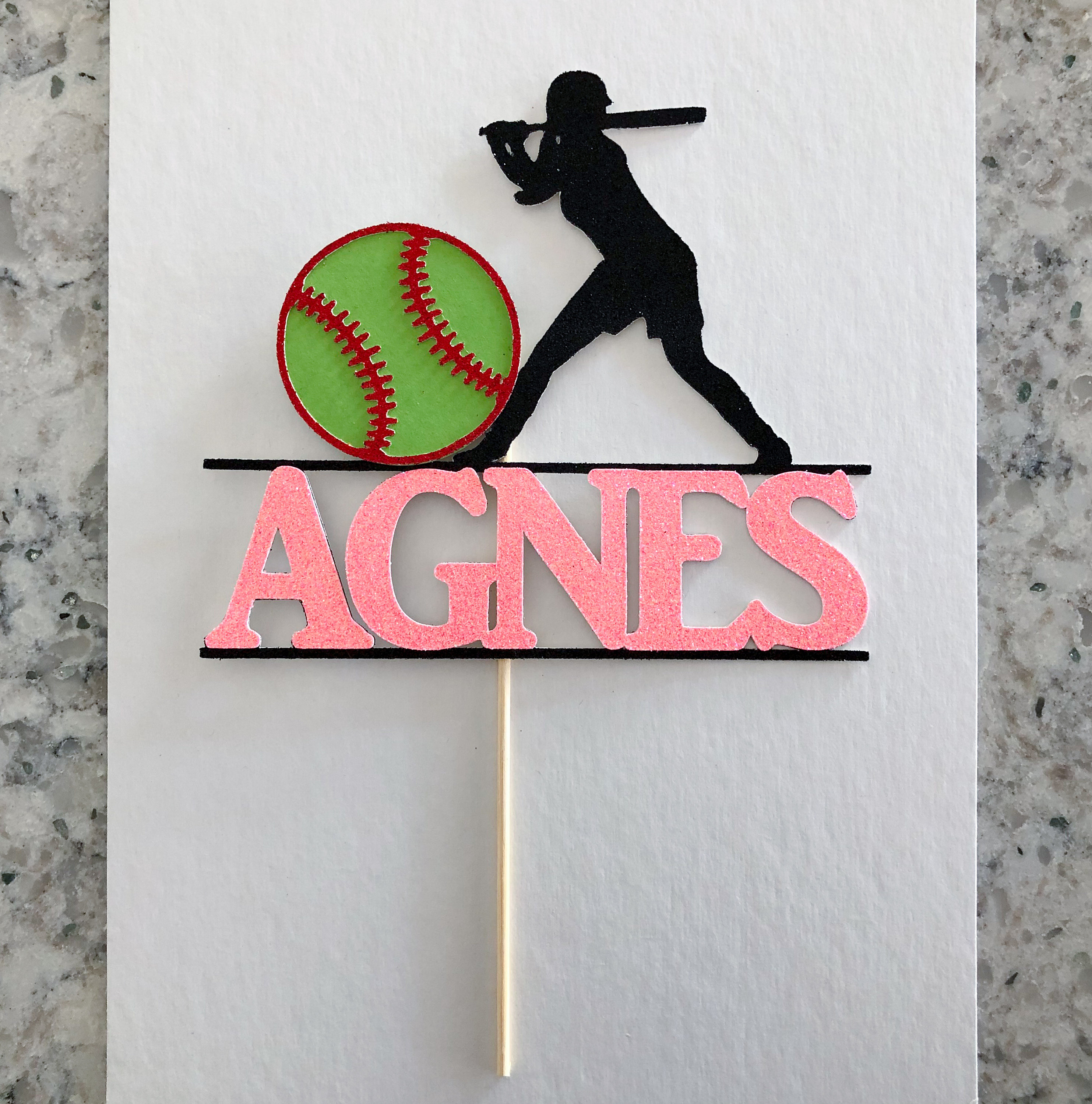 Softball Cake Topper | Softball Party | Sports Cake Topper | Sports ...
