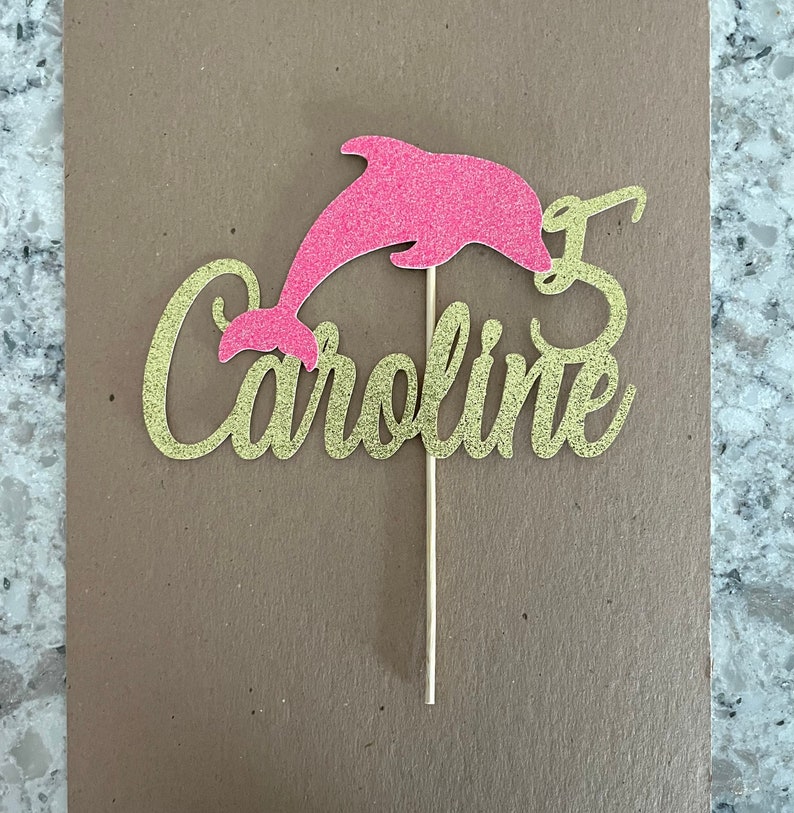 Dolphin Cake Topper | Dolphin Theme | Ocean Cake Topper | Under the Sea ...