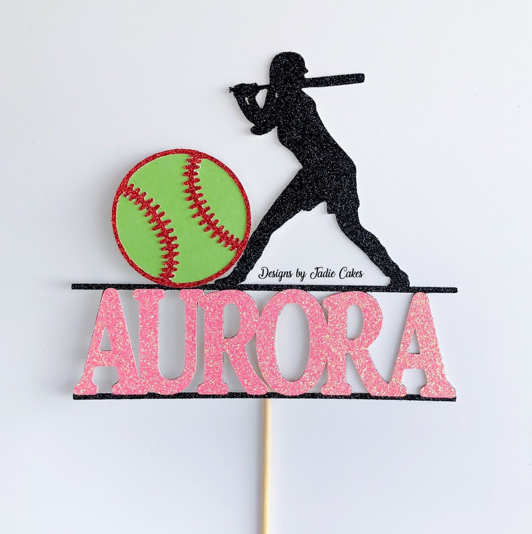Softball Cake Topper | Softball Party | Sports Cake Topper | Sports ...