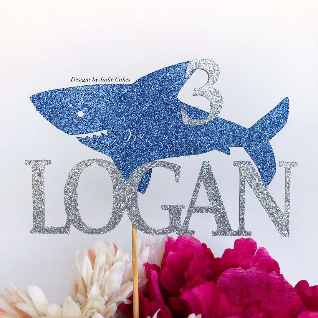 Shark Cake Topper | Shark Birthday Cake Topper | Shark Birthday | Under ...
