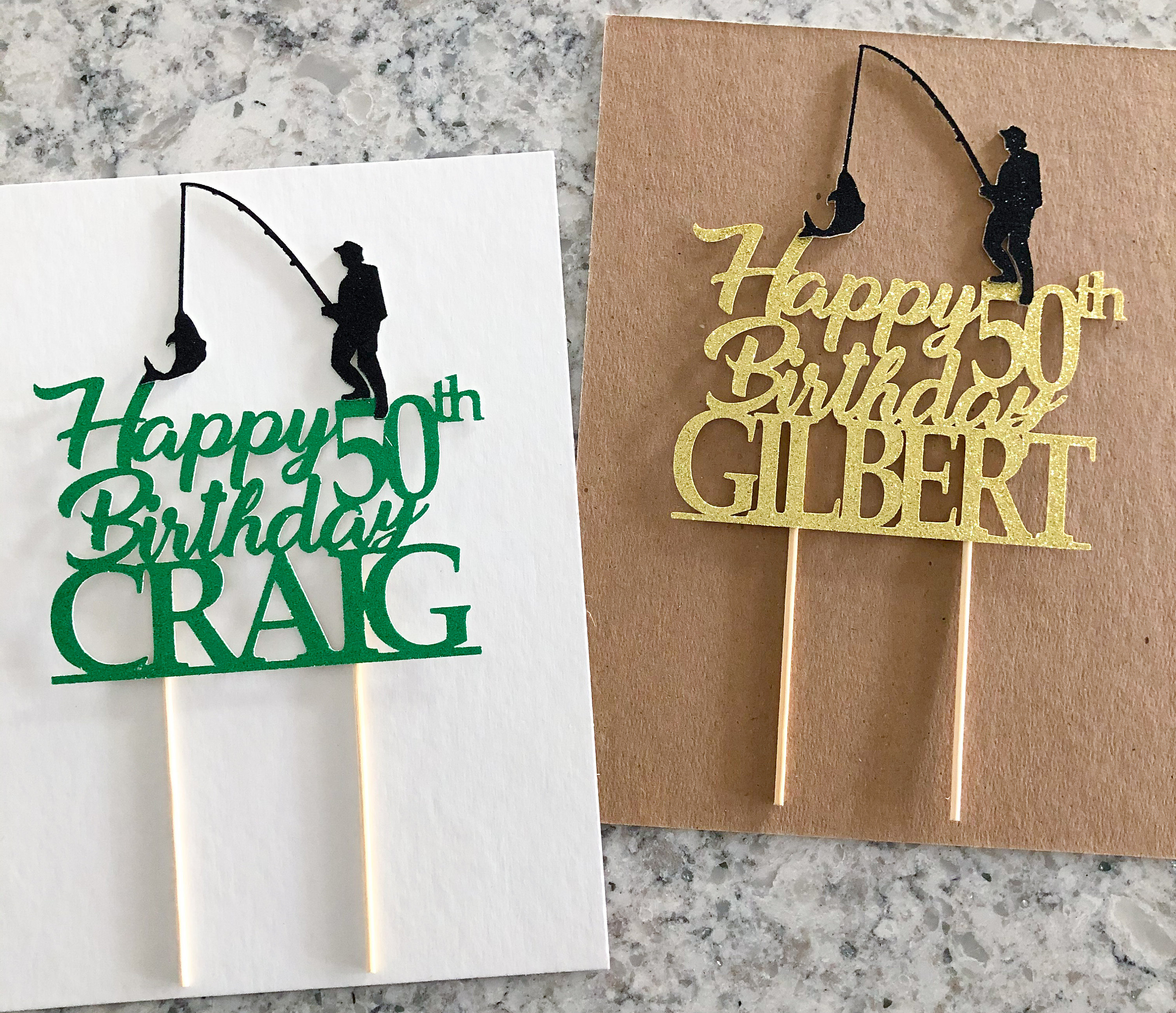 Fishing Cake Topper Fishing Party Fisherman Fishing - Etsy