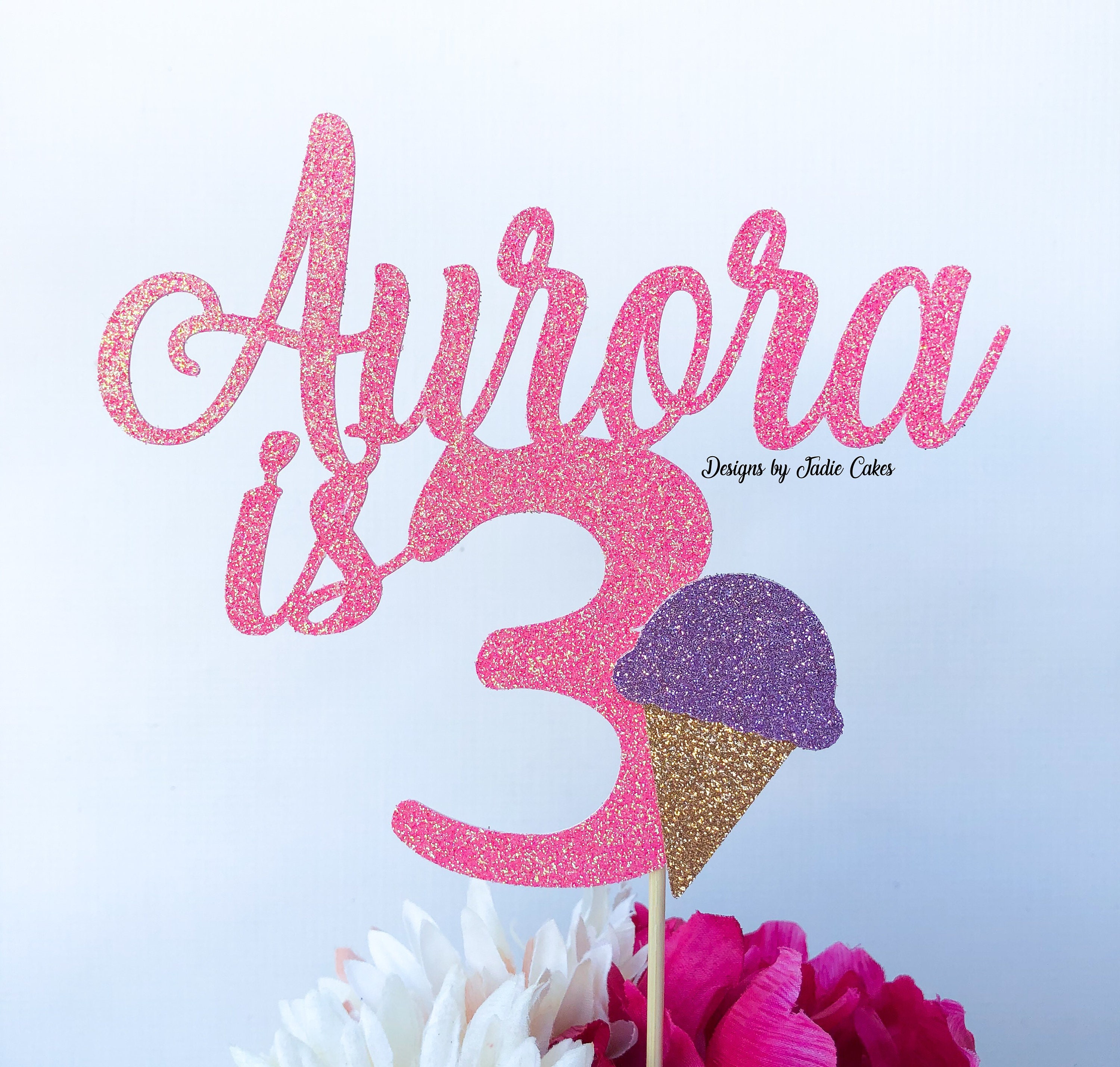 Dos topper pastel dulce / Topper pastel de helado / Fiesta de - Etsy México