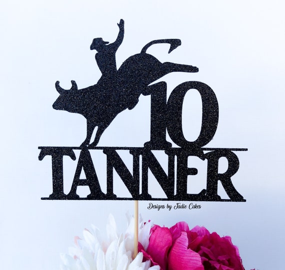 Cowboy Cake Topper Bull Riding Cake Topper Cowboy Birthday - Etsy