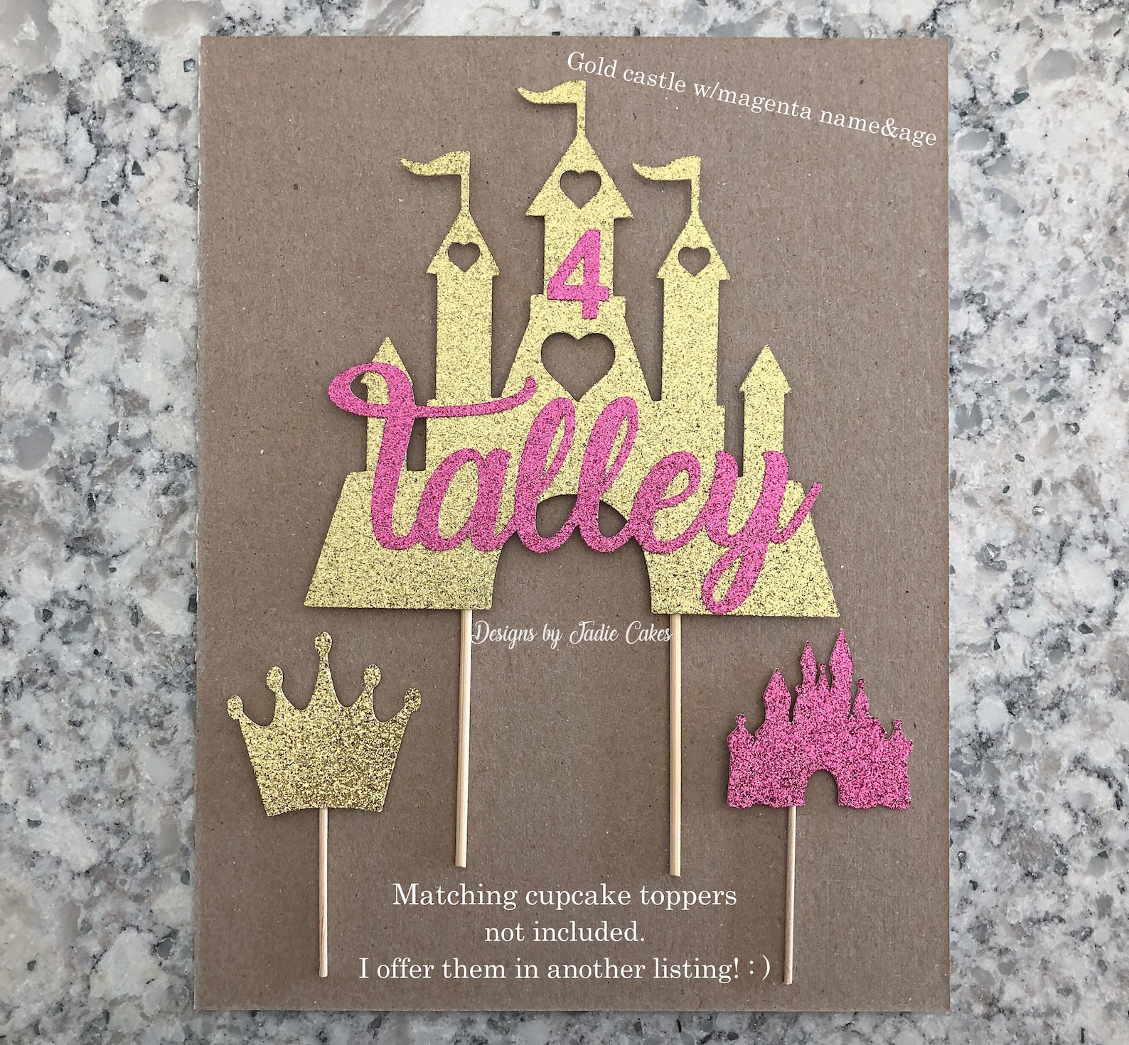 Princess Cake Topper Princess Party Decor Princess Party Disney ...