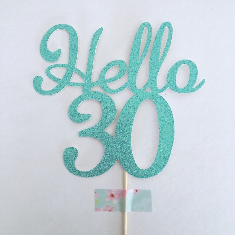 Any number topper Thirty cake topper Thirty 30 cake | Etsy