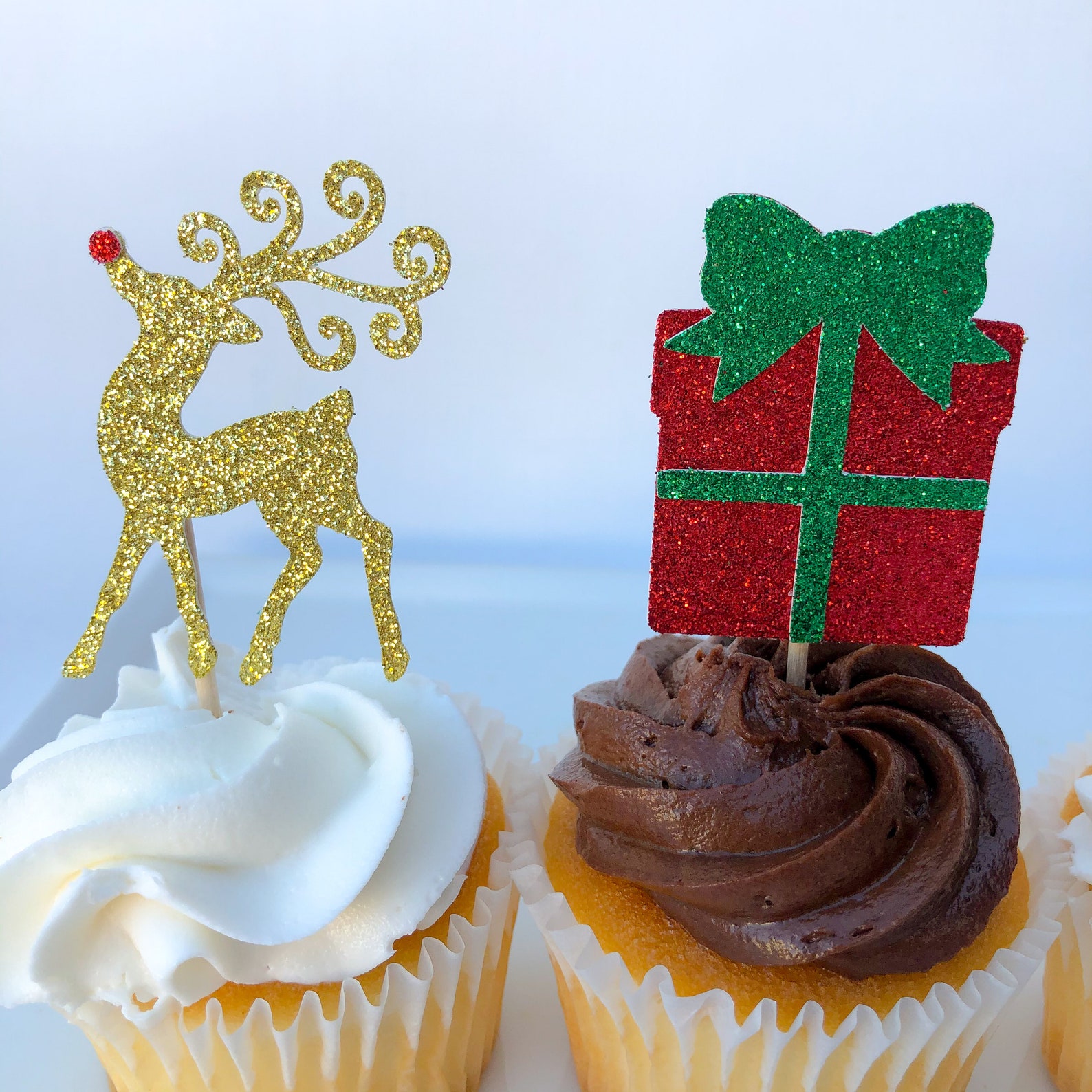 Merry Christmas Cake Topper | Christmas Cupcake Toppers | Holiday Cake ...