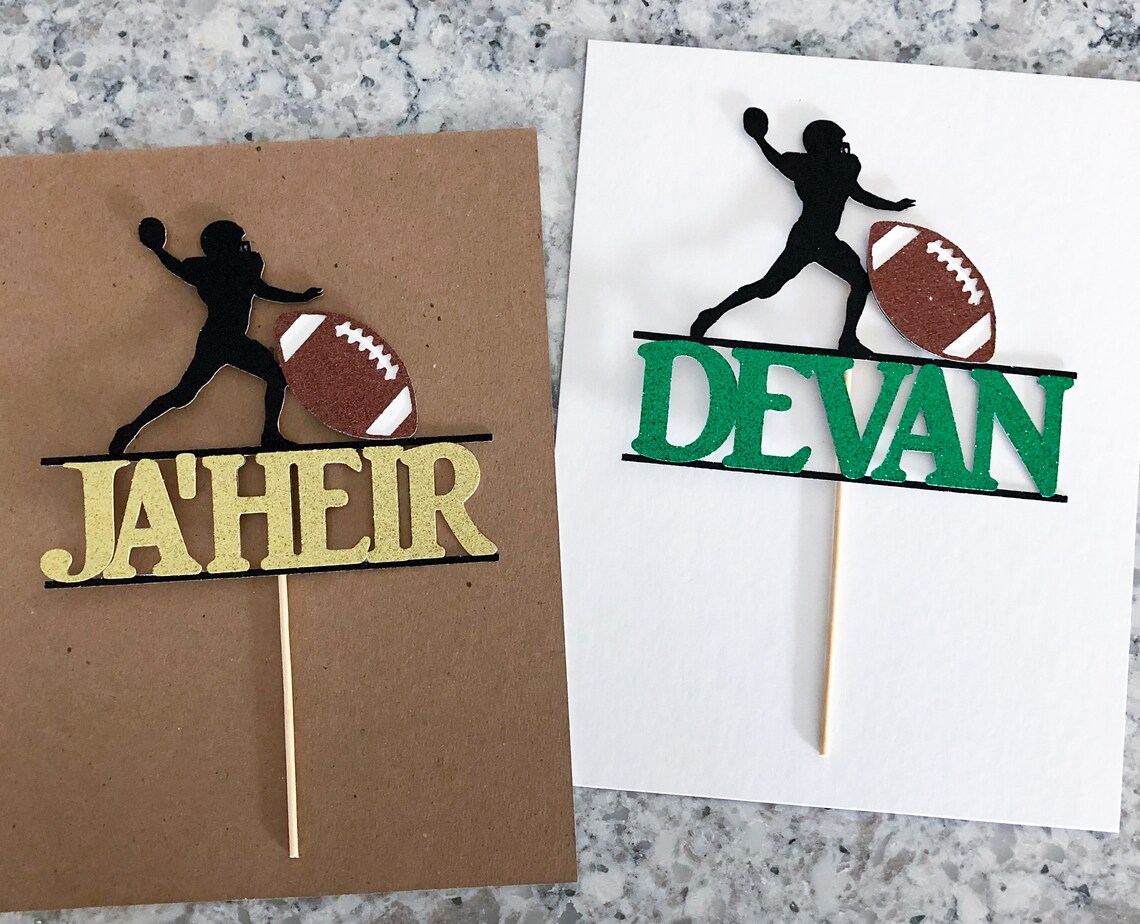 Sports Cake Topper Football Cake Topper Football Party | Etsy