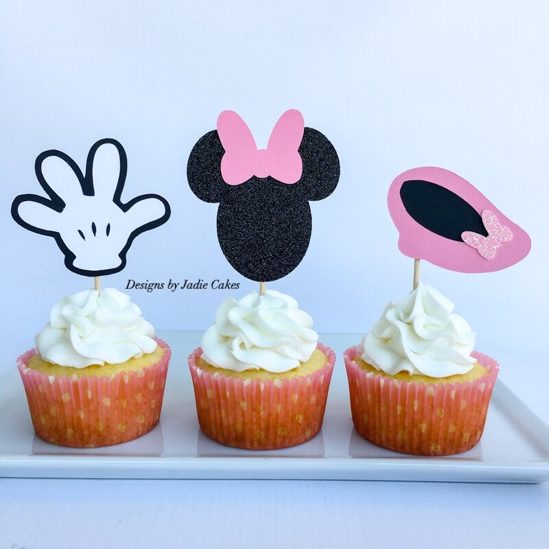 Minnie Mouse Cupcake Toppers Minnie Mouse Party Disney | Etsy