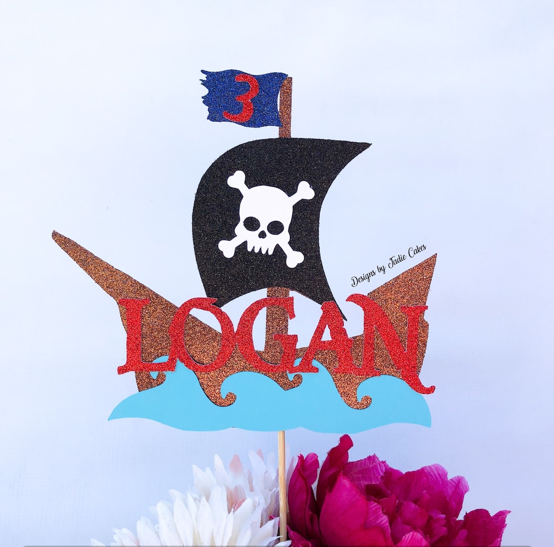 Pirate Cake Topper Pirate Party Pirate Birthday Nautical - Etsy