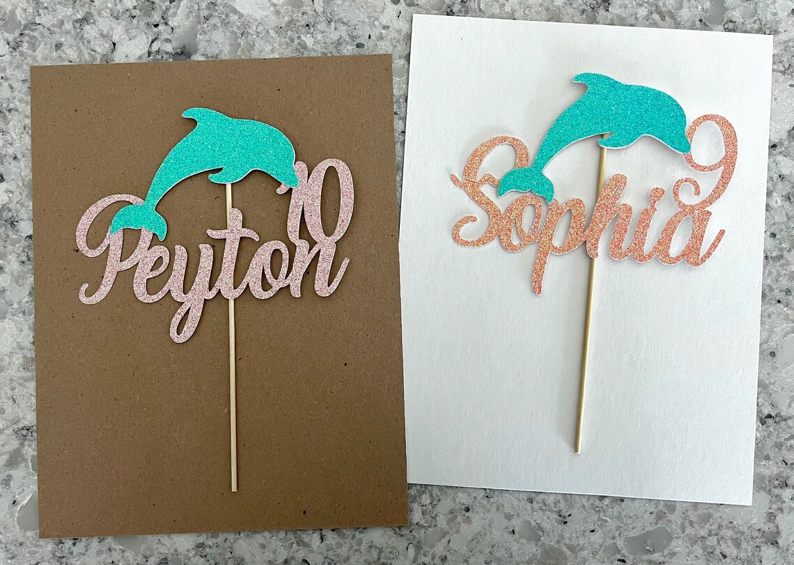 Dolphin Cake Topper Dolphin Theme Ocean Cake Topper - Etsy