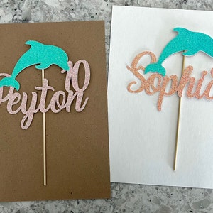 Dolphin Cake Topper | Dolphin Theme | Ocean Cake Topper | Under the Sea ...