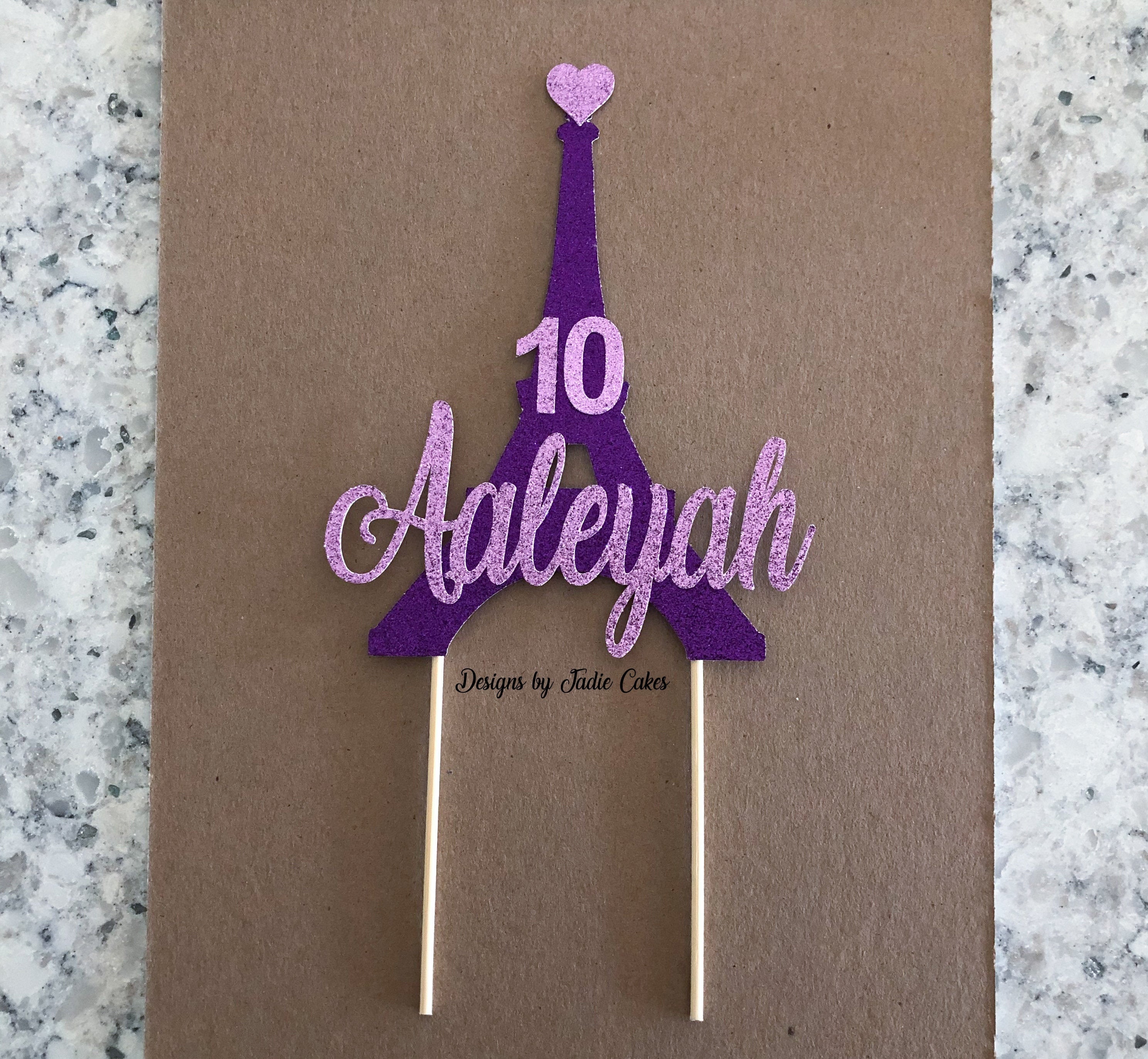 Paris Cake Topper Paris Party Eiffel Tower Cake Topper - Etsy