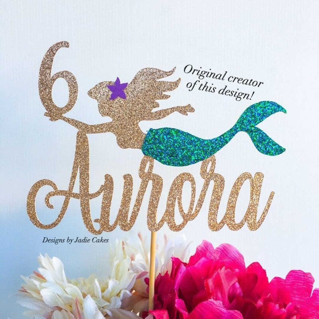 Mermaid Cake Topper | Ariel Cake Topper | Under the Sea Cake Topper ...