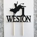 Cowboy Cake Topper Bull Riding Cake Topper Cowboy Birthday - Etsy