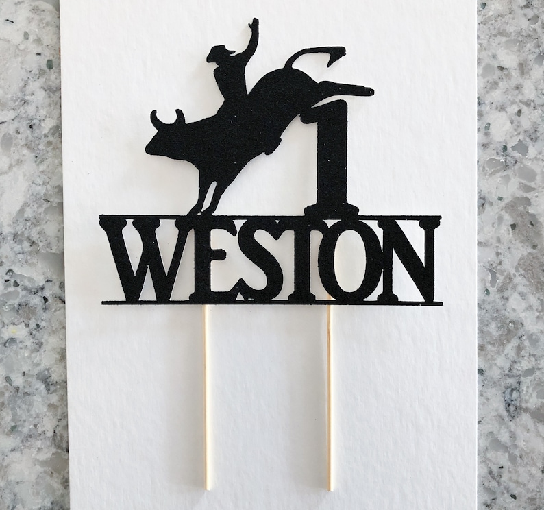Cowboy Cake Topper Bull Riding Cake Topper Cowboy Birthday - Etsy