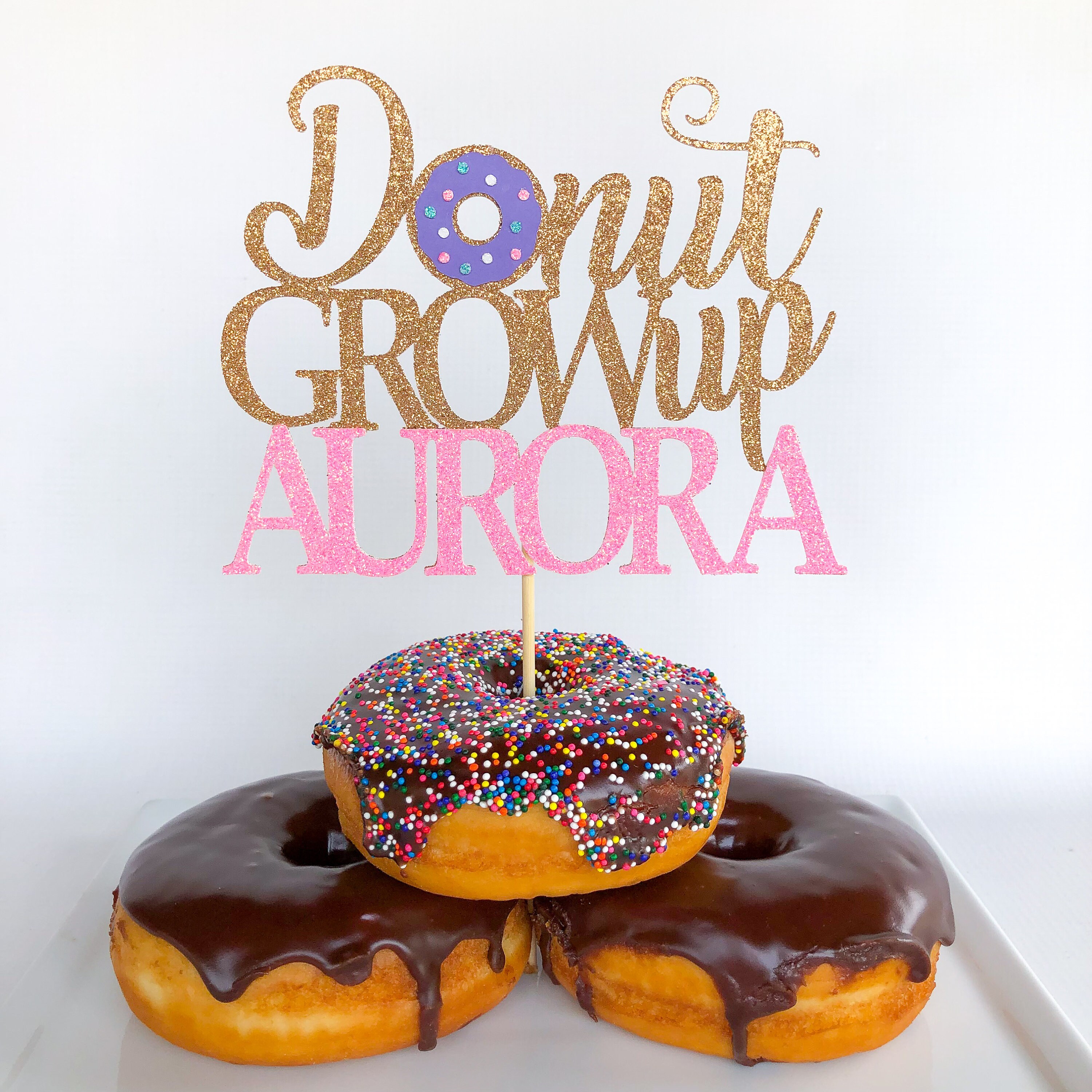 Donut cake topper Donut birthday Donut grow up Donut | Etsy