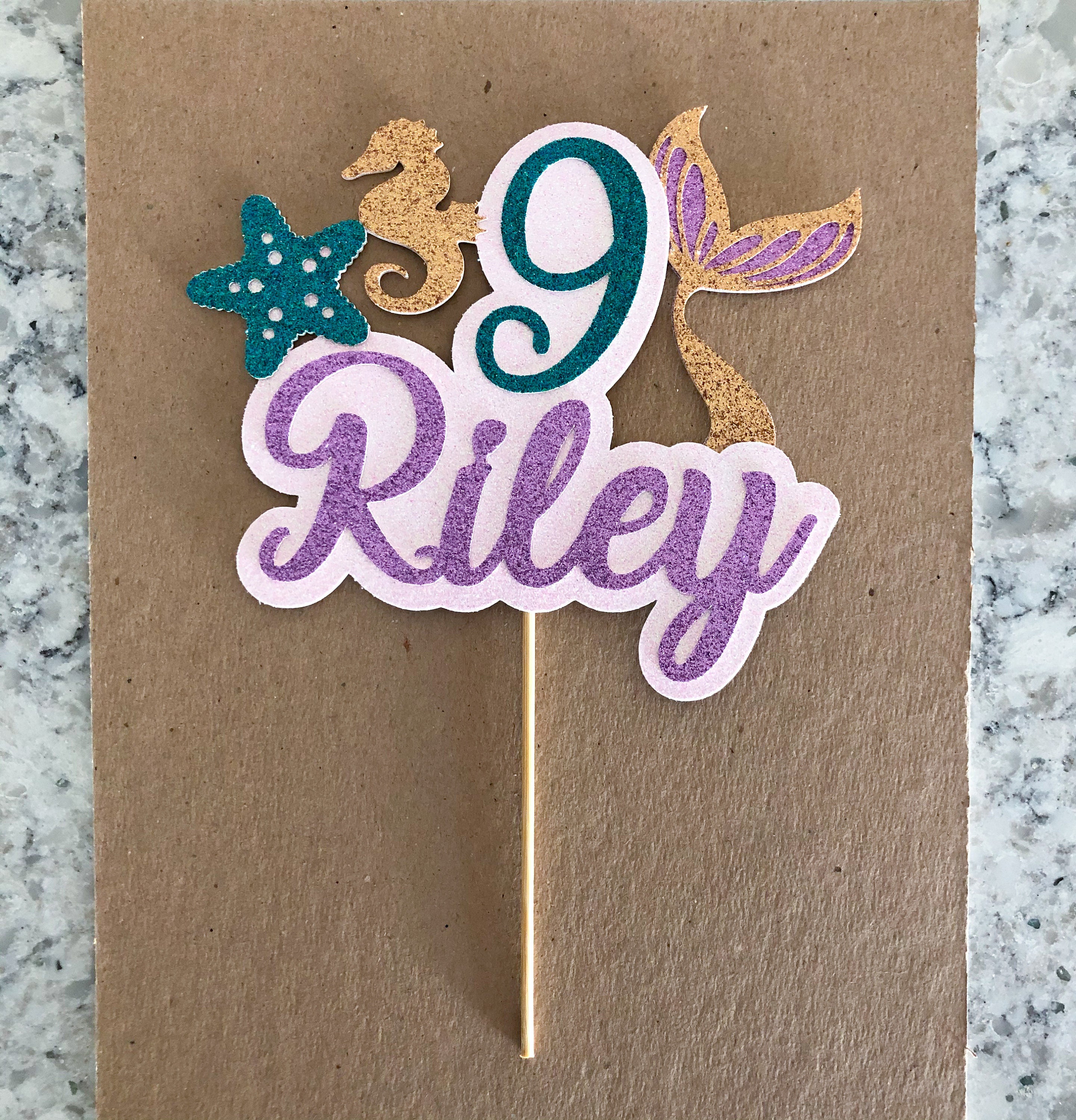 Mermaid Cake Topper Ariel Cake Topper Under the Sea Cake | Etsy