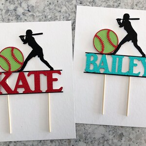 Softball Cake Topper | Softball Party | Sports Cake Topper | Sports ...