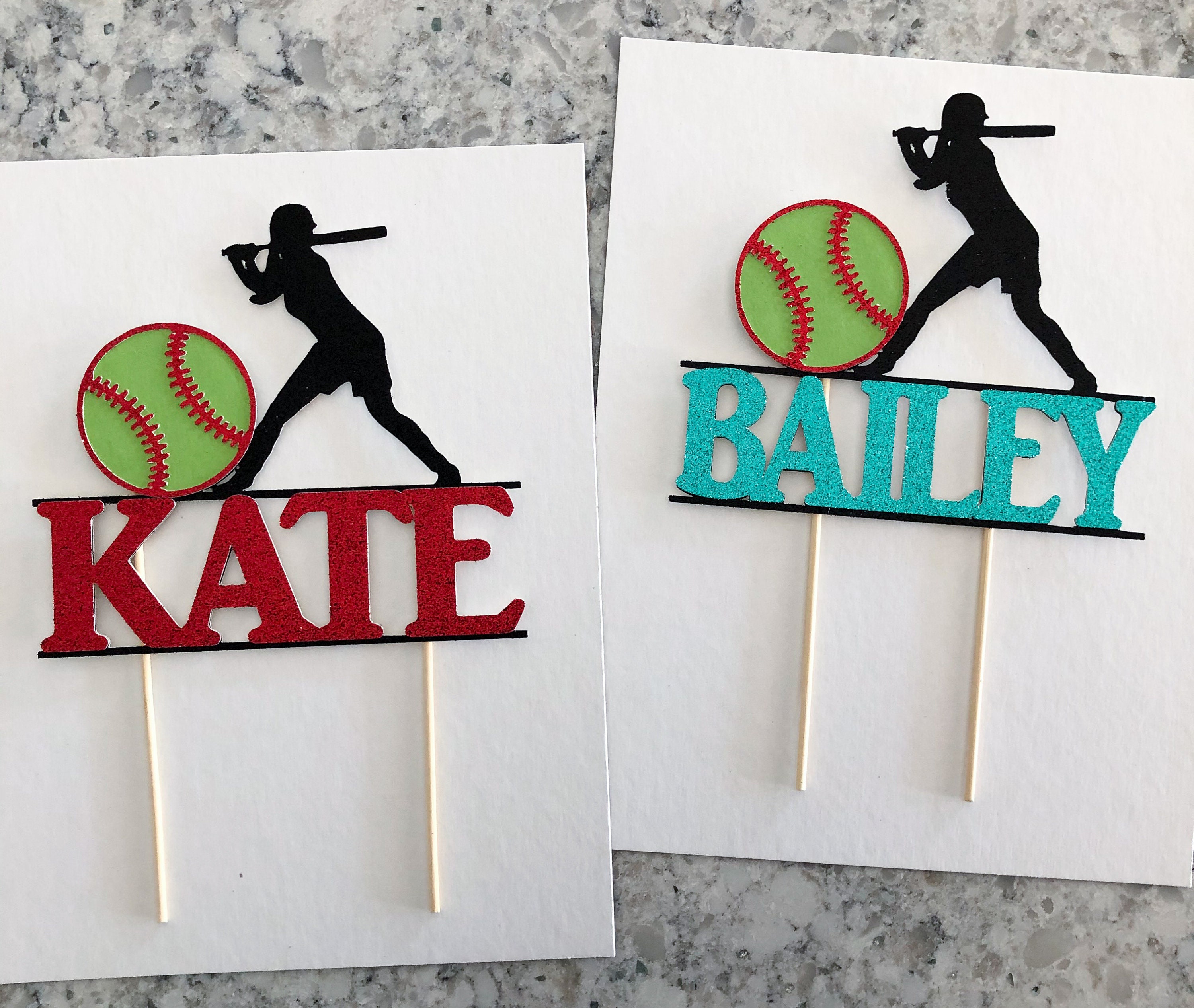 Softball Cake Topper | Softball Party | Sports Cake Topper | Sports ...
