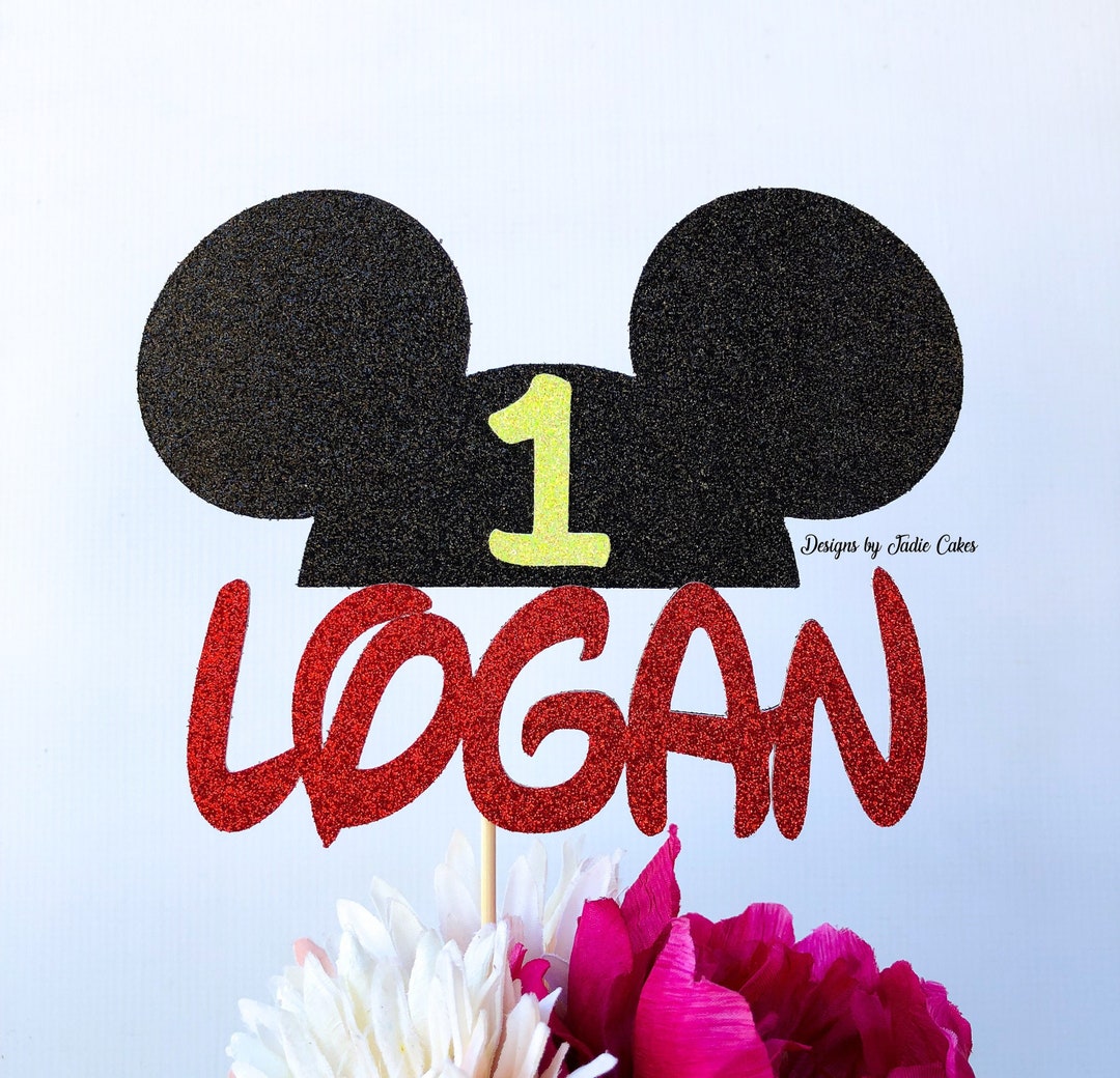 Mouse Cake Topper Mickey Party Mickey Birthday Mouse Topper Smash Cake ...