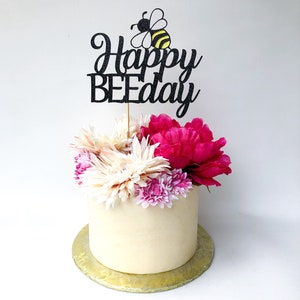Happy Bee Day Cake Topper | Bee Birthday | Bee Cake Topper | Bee Theme ...