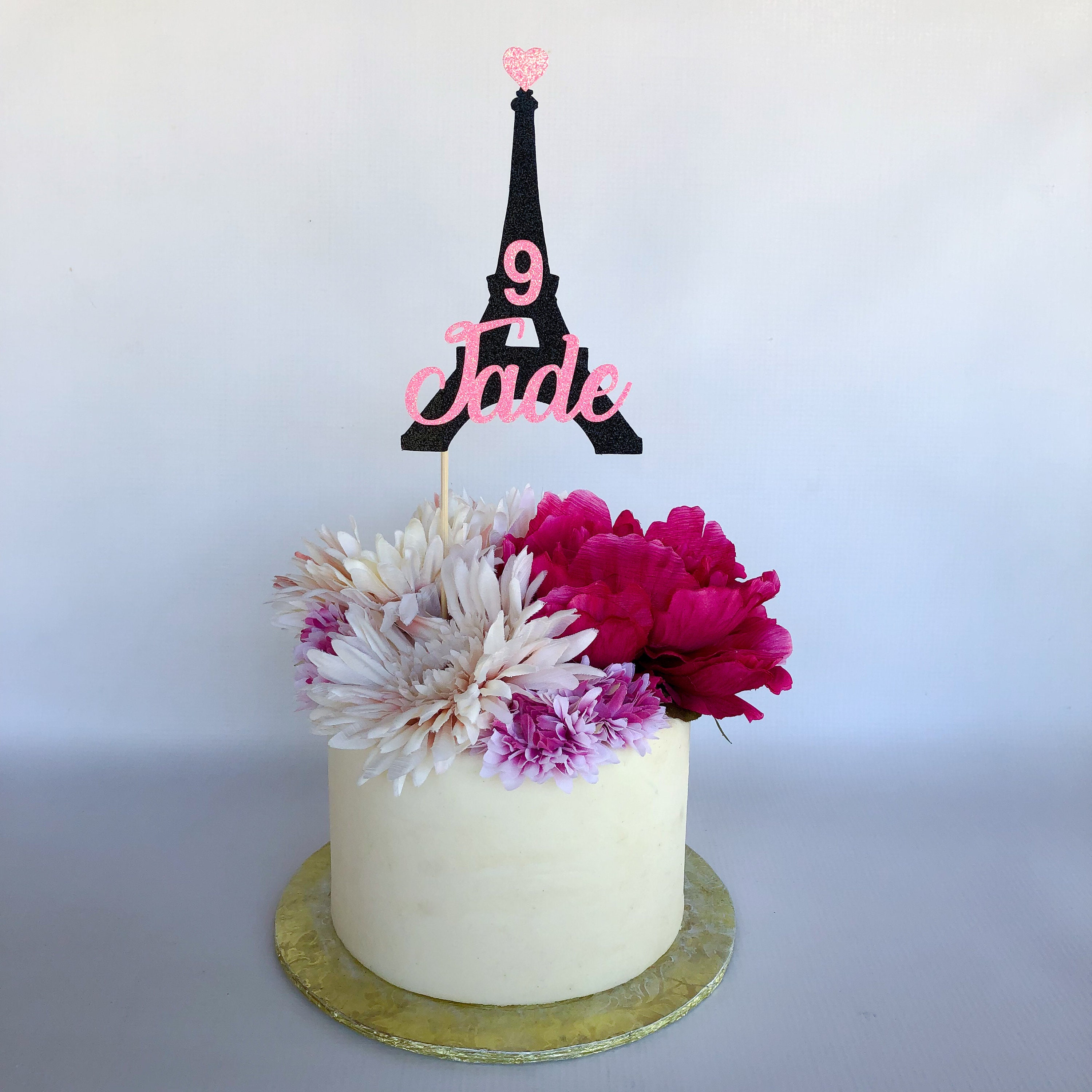 Paris Cake Topper Paris Party Eiffel Tower Cake Topper - Etsy